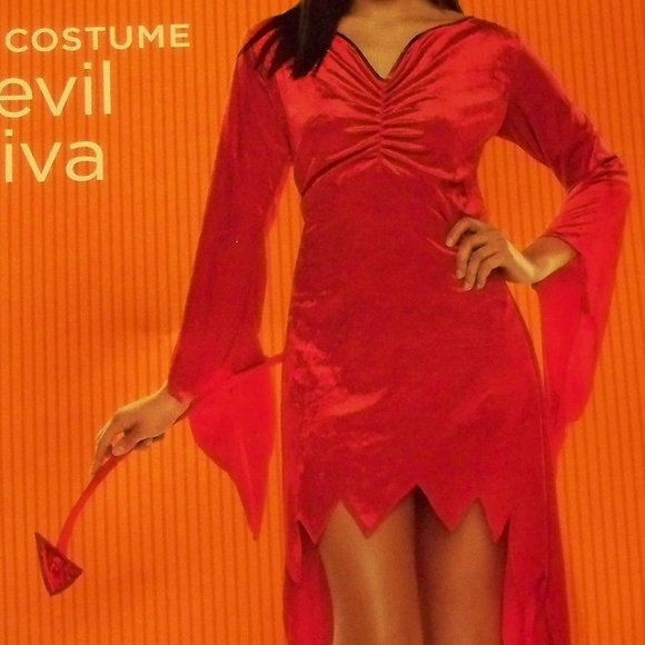 Target | Dresses | New Devil Diva Halloween Costume Red Velour Sequin ...